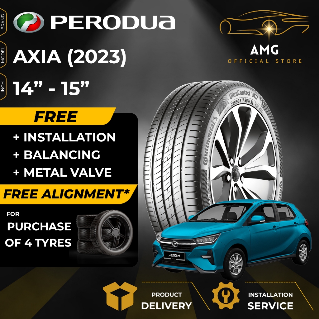 PERODUA AXIA (2023) Tayar Kereta Car Tyre (FREE INSTALLATION/DELIVERY ...