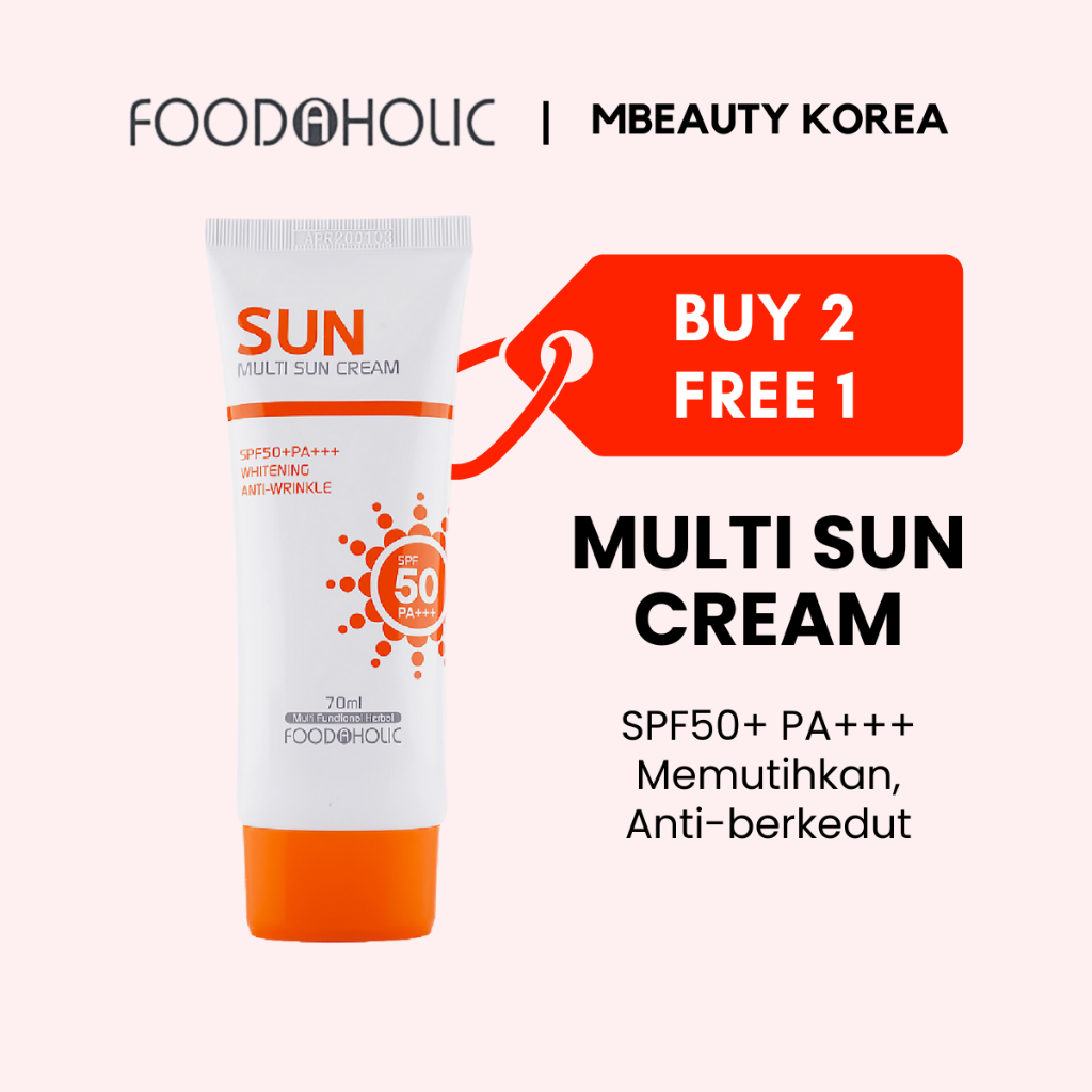 Korea Foodaholic Multi Sun Cream SPF50+ PA+++ Whitening Anti Wrinkle ...
