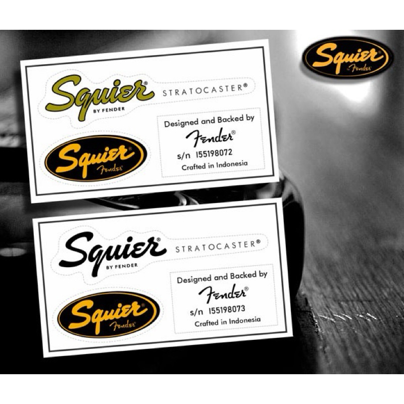 Squire fender Stratocaster + custom Serial number waterslide decal for ...