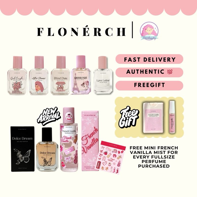 [FREE MIST] Flonerch Love Letter / French Vanilla Mist / Dolce Dream ...