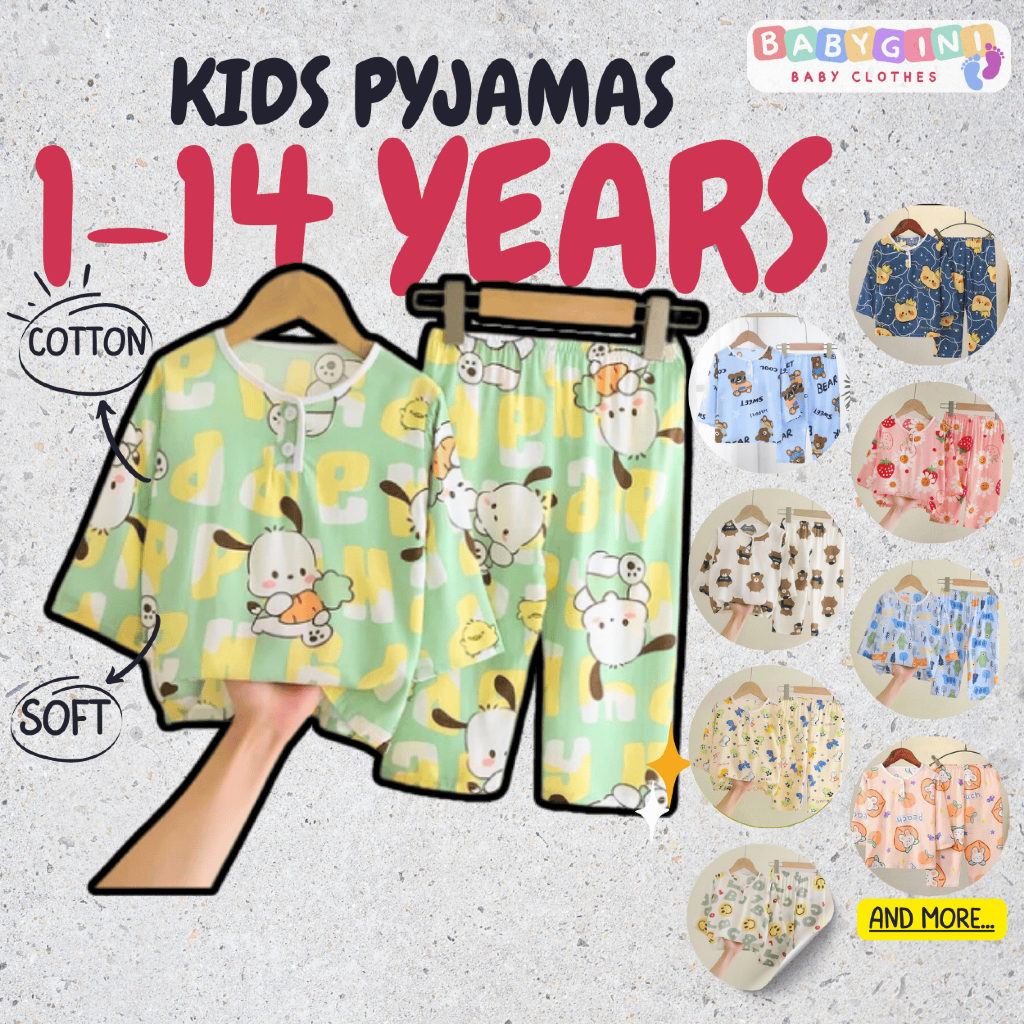 Pyjamas Kids Boy Girl Baju Tidur Budak Lelaki Perempuan Set Pajamas ...
