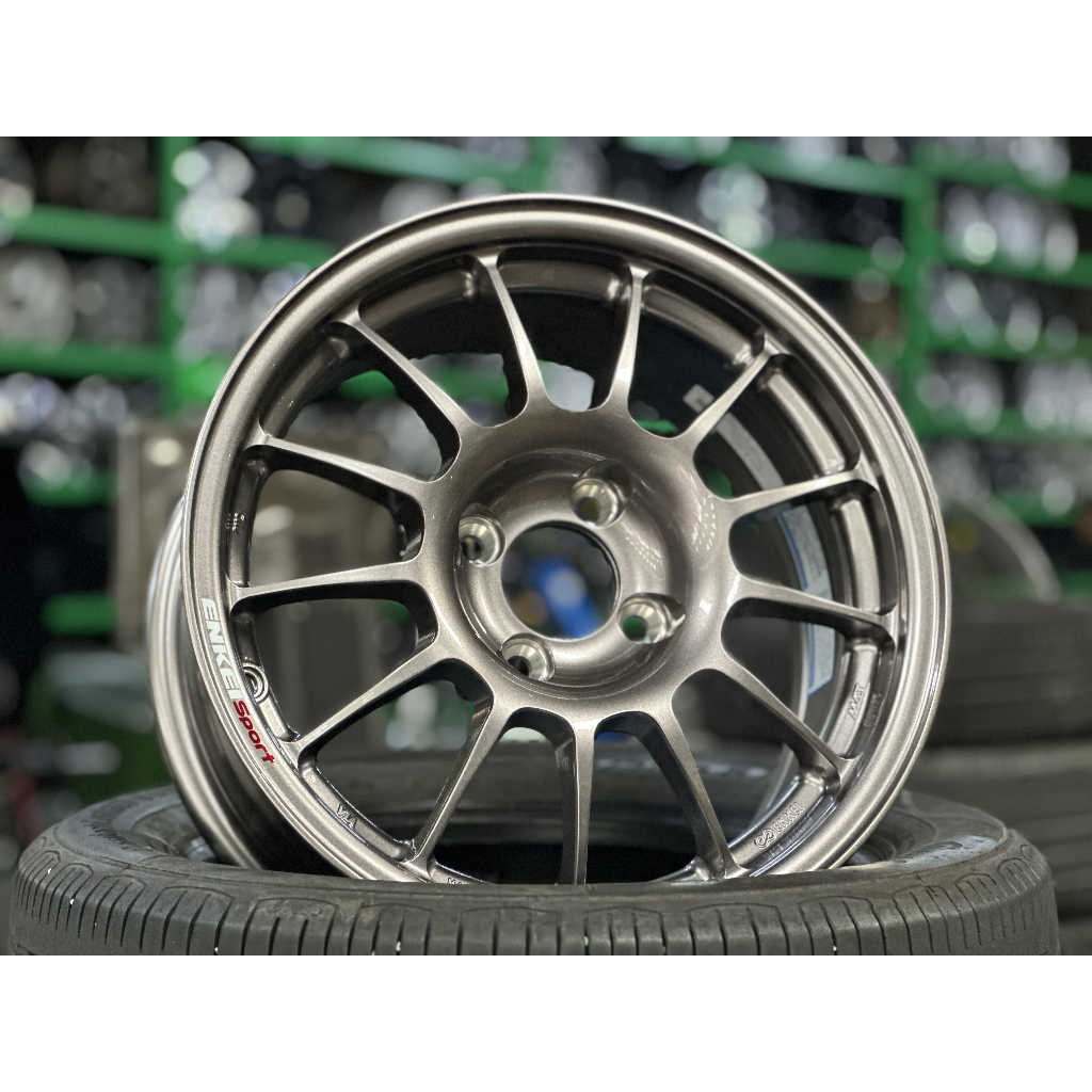 NEW 15X7J Enkei RCT5 Japan Rim (set of 4) Dark Silver 4X100 for City Jazz Vios Yaris Myvi Mazda ...