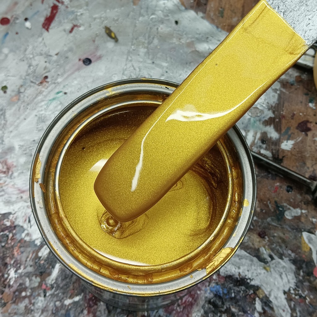 2K Gold colour Paint /Warna Emas Cat【1L】 | Shopee Malaysia