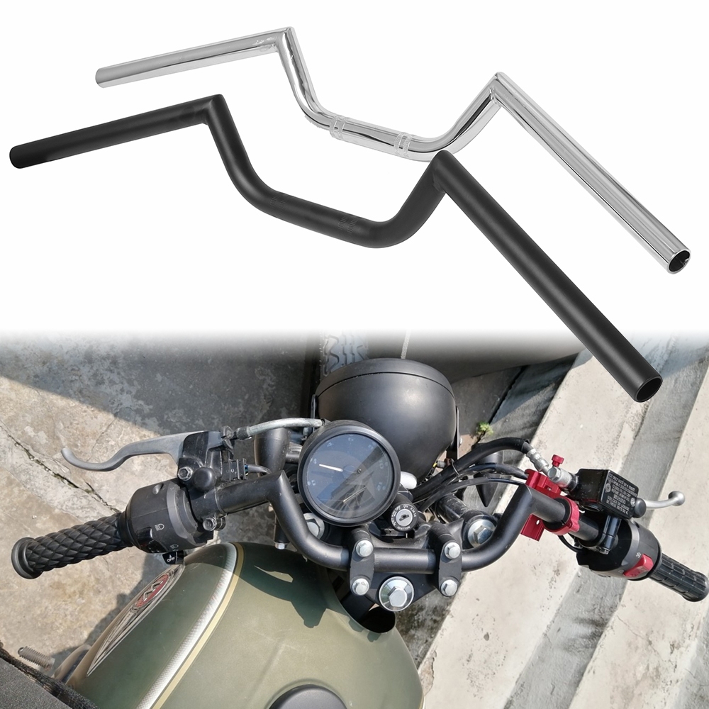 Motorcycle Handlebars Type M Drag Bar Vintage Bike Cafer Racer Tracker ...