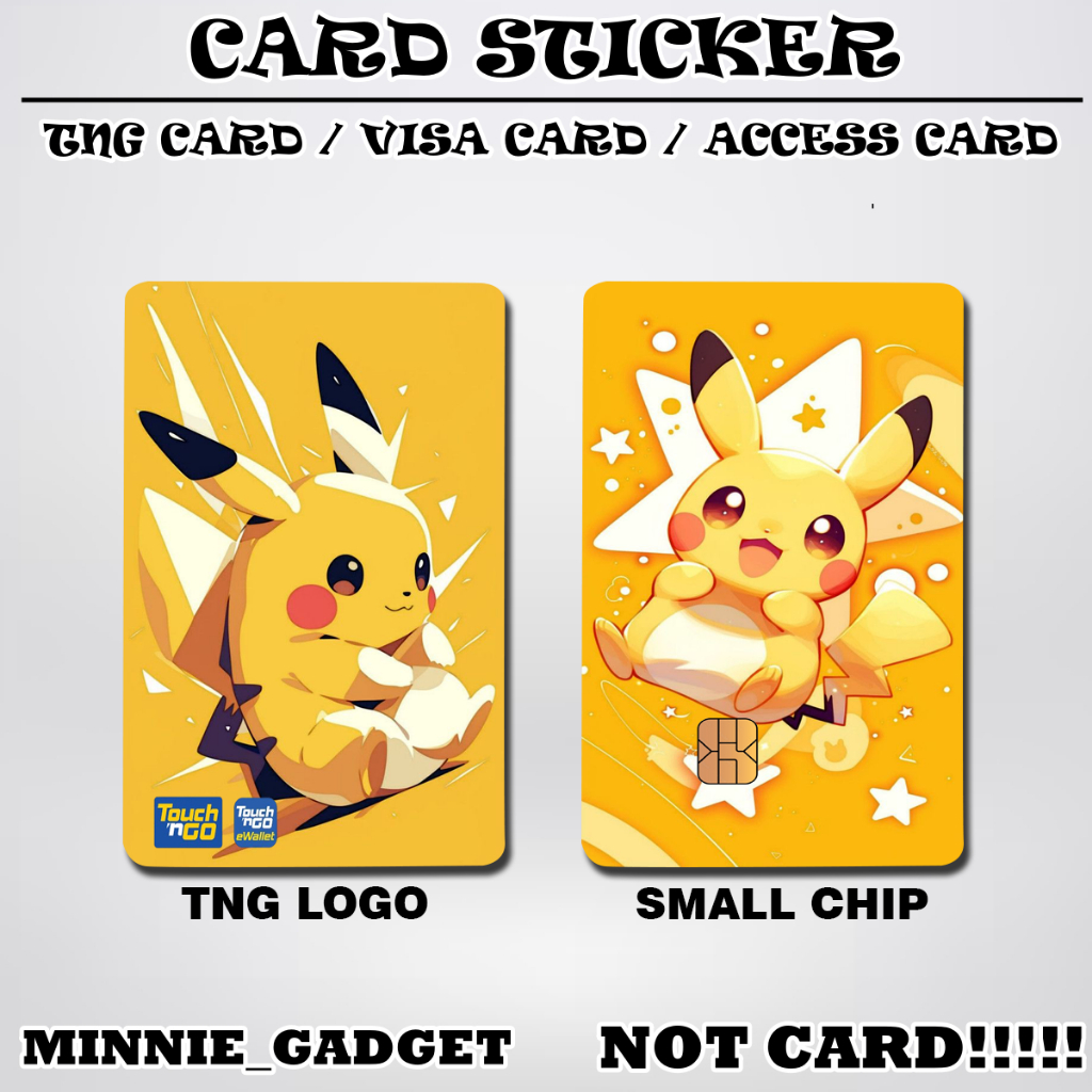 [ Pokemon - Pikachu ] Touch n Go Card Sticker Cover TNG / MASTER / VISA ...