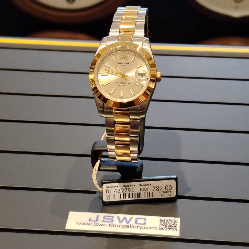 [FREE CAP & PAPER BAG] [Original] ROSCANI BL422791 PARIS MEN QUARTZ ...