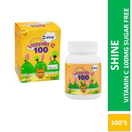 SHINE VITAMIN C 100 KIDS 100'S CHEWABLE TABLETS ( CLEAR STOCK 06/2025 ...
