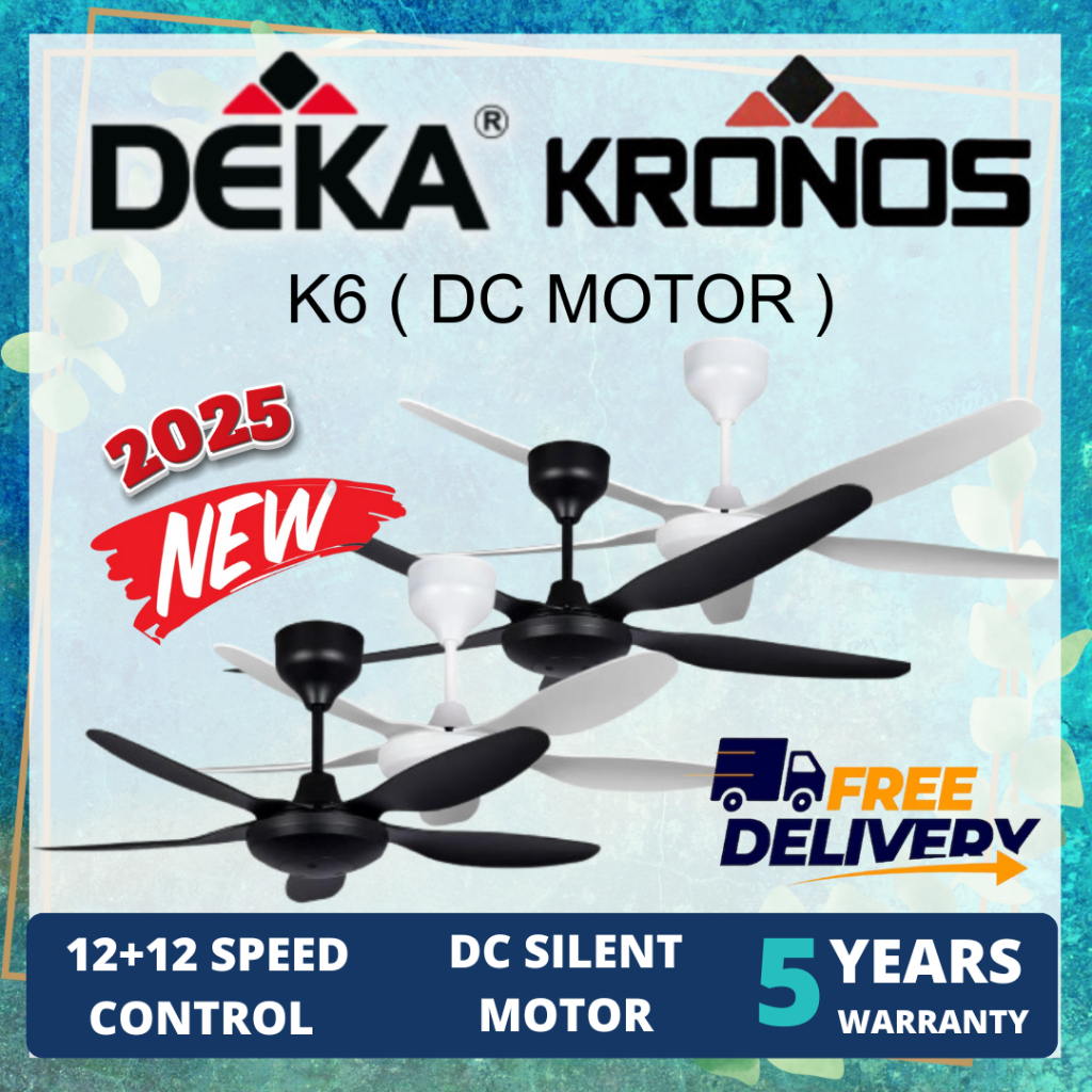 【FREE SHIPPING】 DEKA KRONOS K6 56" / 40" 5 Blade DC Motor 24Speed ...