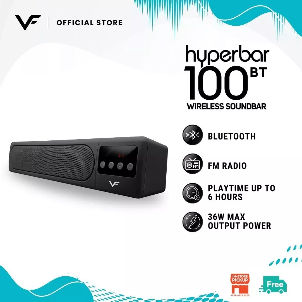 Vinnfier VF Hyperbar 100 BT Wireless Bluetooth Mini Soundbar with USB ...