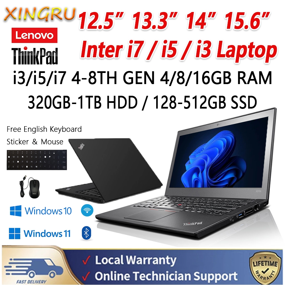 【Cheapest Laptop】Lenovo ThinkPad 14“ 15”6 Intel Core i3 i5 i7 4-8th Gen 4-16GB RAM 1TB HDD 512GB ...