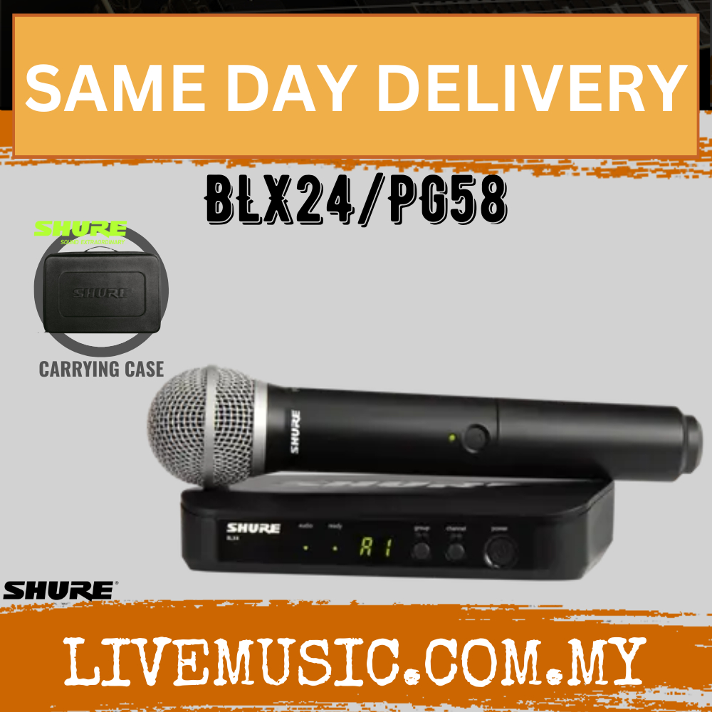 Shure BLX24/PG58 Wireless Handheld Microphone System ( BLX4 BLX2 BLX24-PG58 ) | Shopee Malaysia