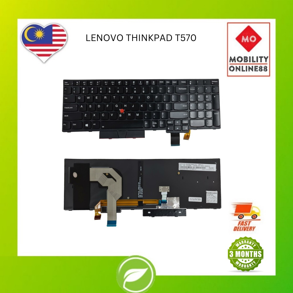 LENOVO THINKPAD T570 / P51S W/BACKLIGHT + TRACK POINT NOTEBOOK KEYBOARD ...