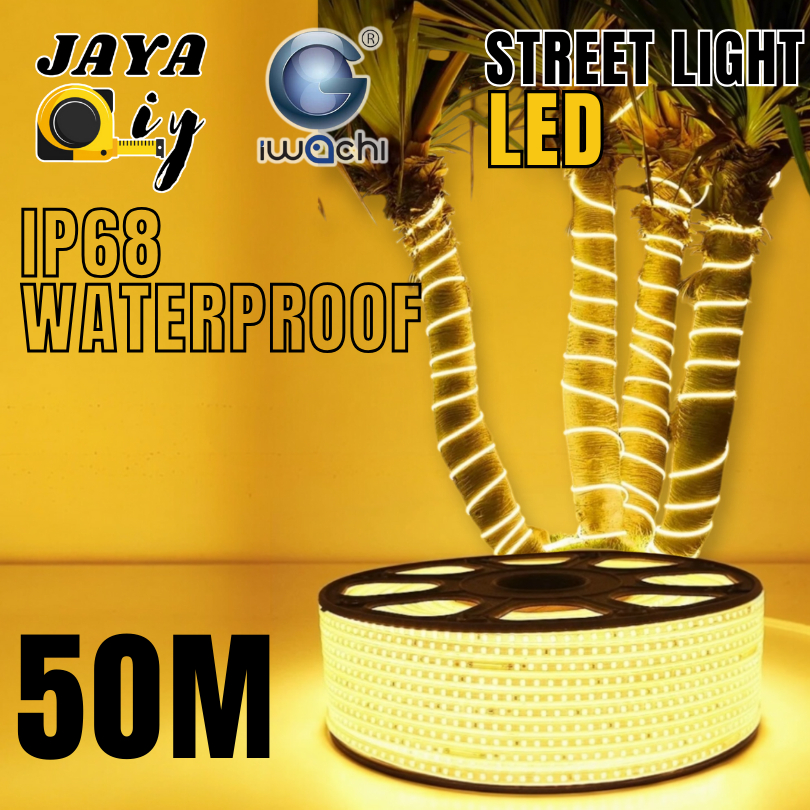 [50METER] IWACHI LED COB STRIP LIGHT 50M 240D AC DIRECT IP68 jaya diy ...
