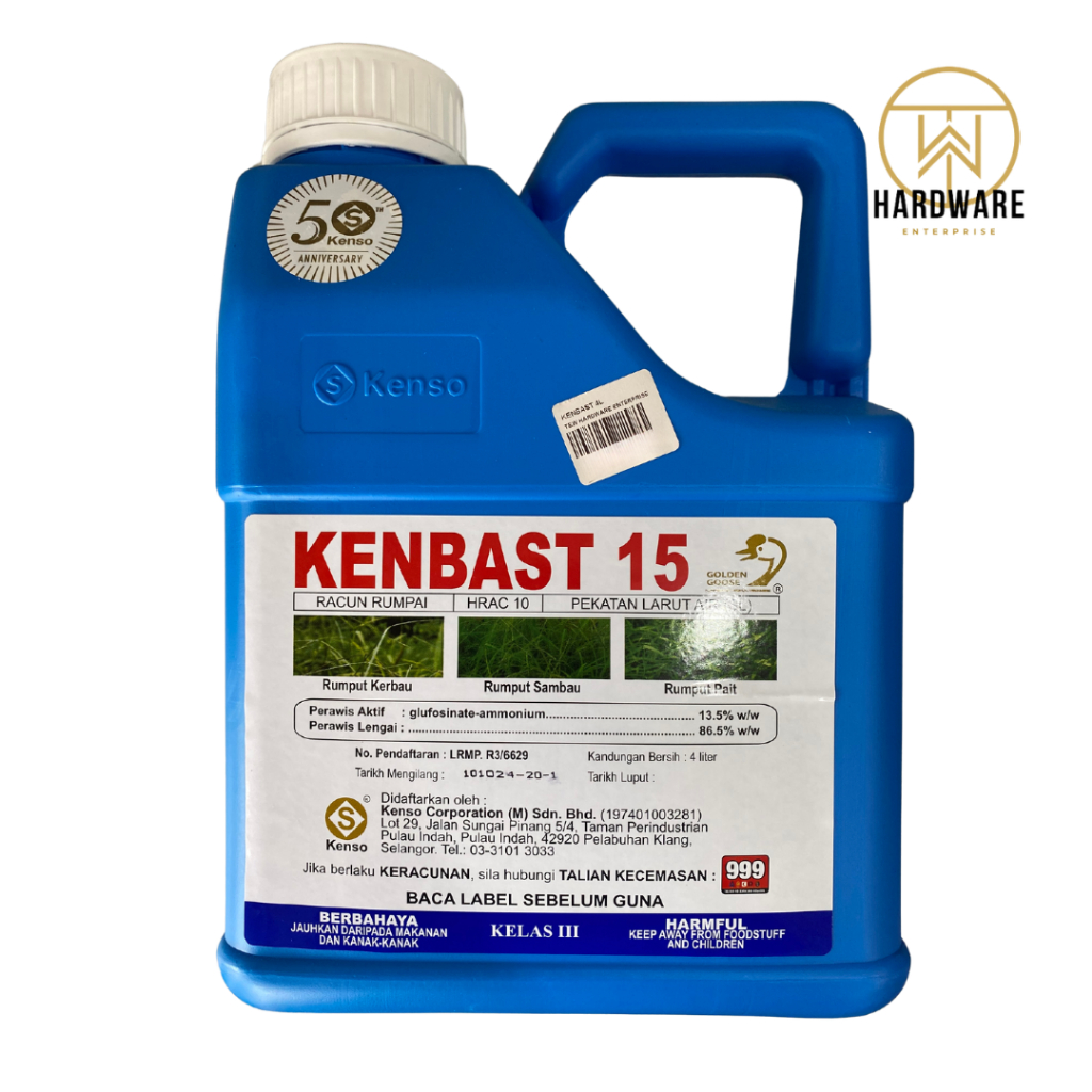 Kenso Kenbast 15 4L Glufosinate Ammonium 13.5% Racun Rumput Rumpai ...