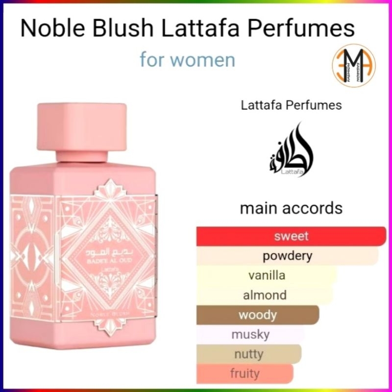 Lattafa Bade'e Al Oud NOBLE BLUSH Eau de Parfum For Everyone | Shopee ...