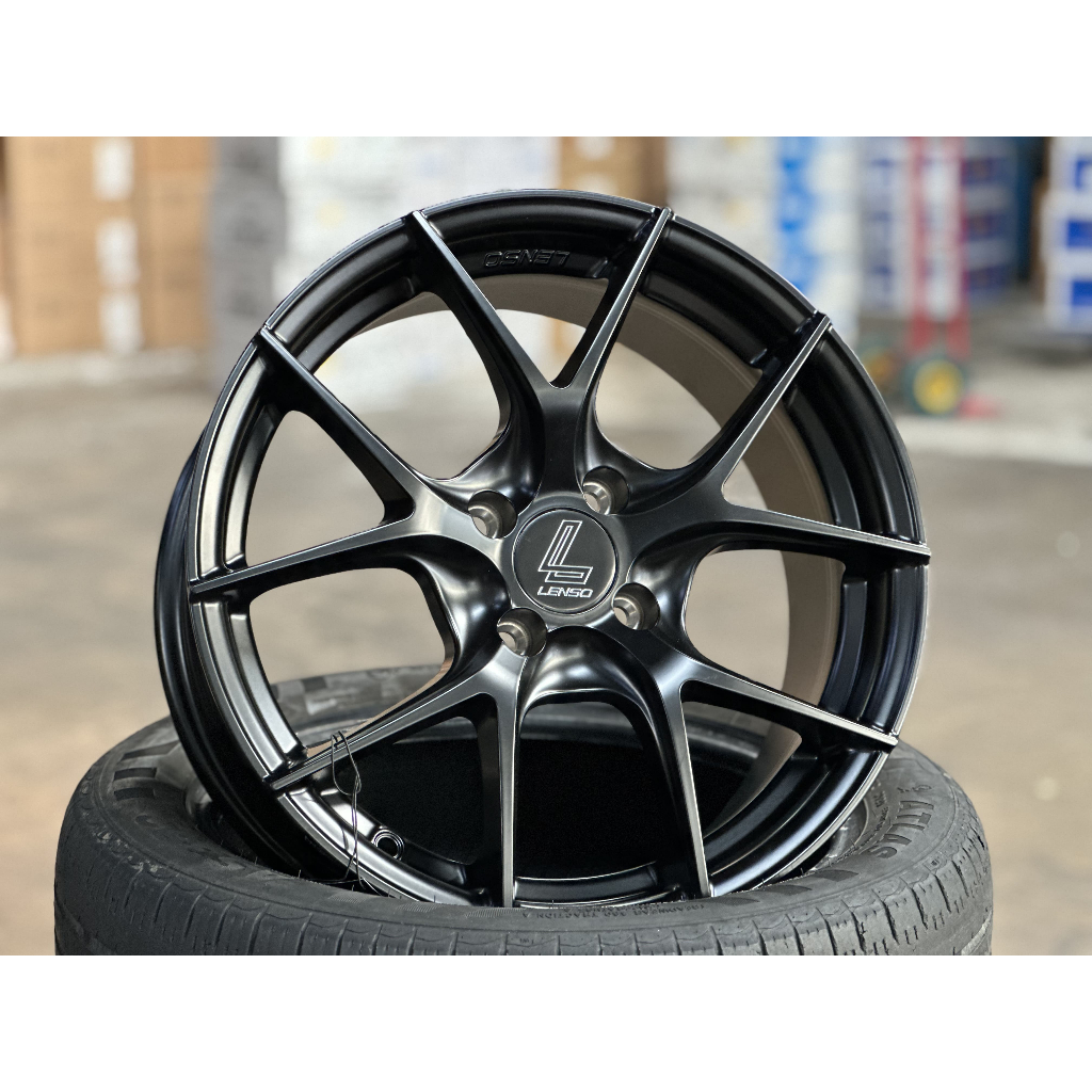 NEW 16X7J Lenso Jager Dyna Rim (set of 4) Black 4X100 for City Jazz Vios Yaris Myvi Mazda 2 ...