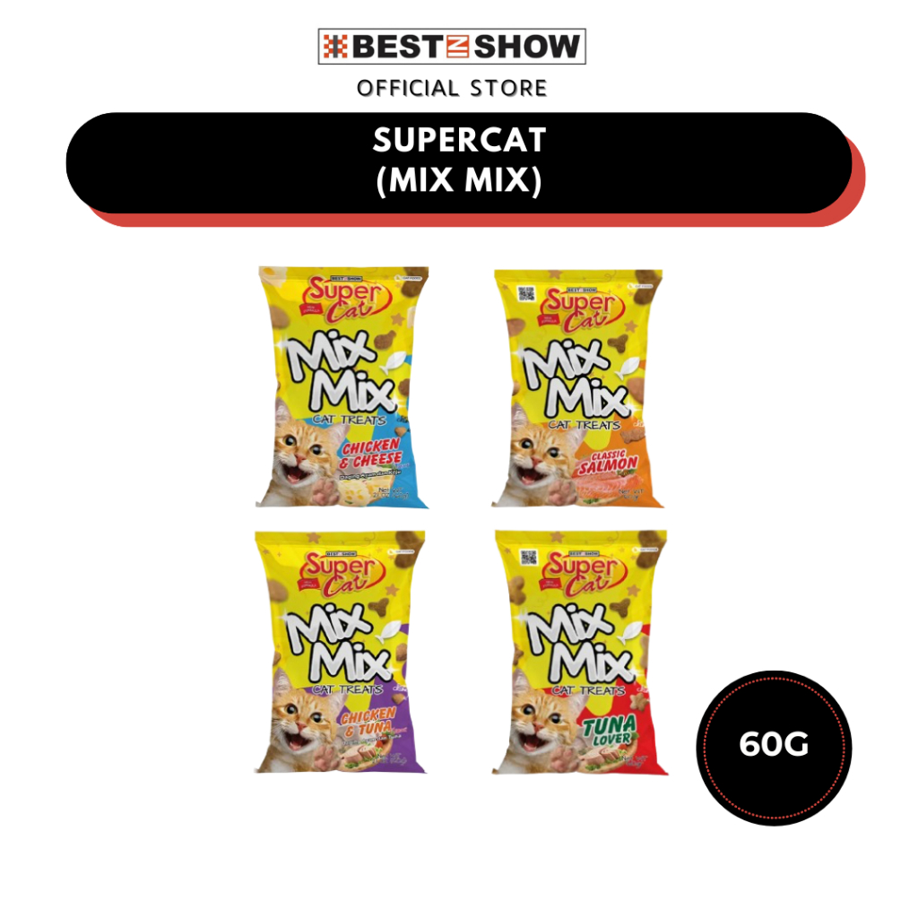 Best In Show Super Cat Mix-Mix Dry Kibbles Small Packet - Tuna/ Classic ...