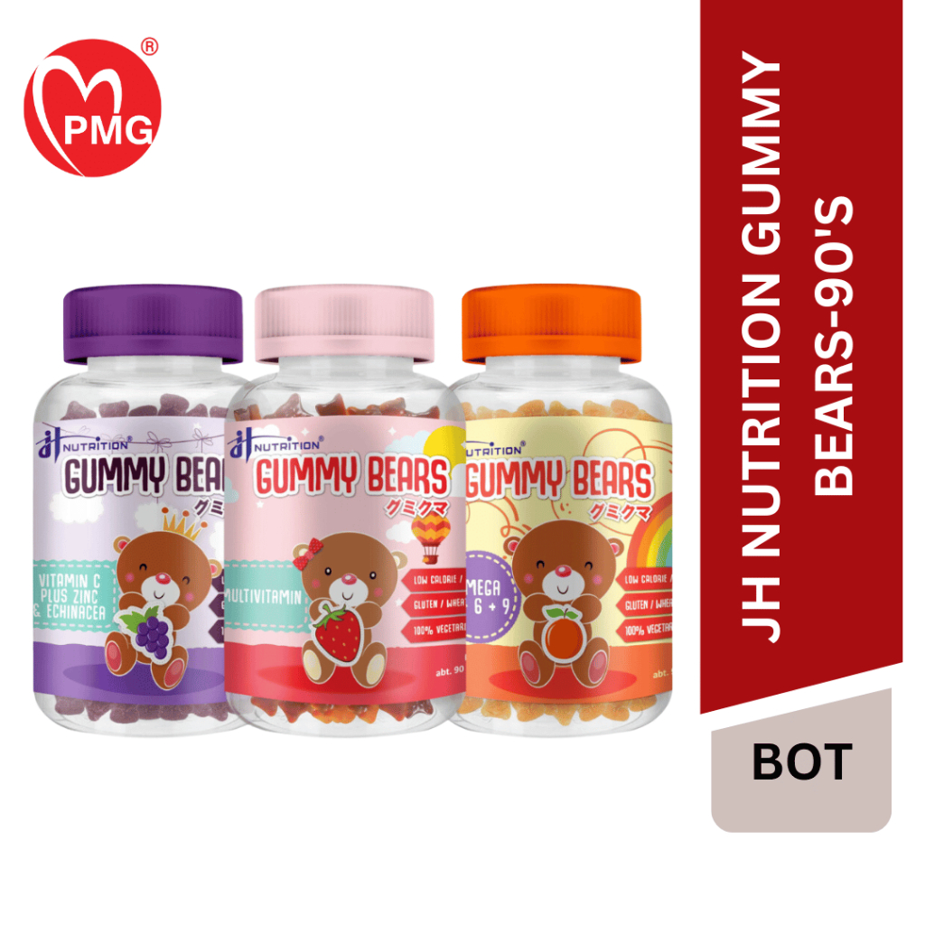 [JH NUTRITION] Gummy Bears 3 Flavours 90's (Healthy Gummies for kids ...