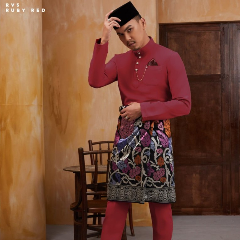 BAJU MELAYU REVUELTO ( RUBY RED ) ELRAH EXCLUSIVE 2024 | Shopee Malaysia