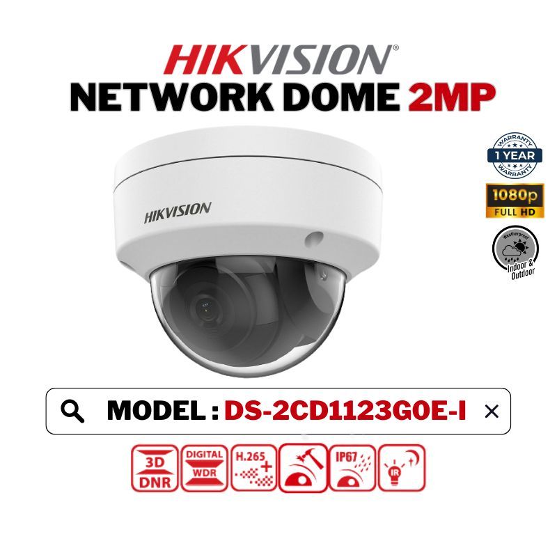 HIKVISION CCTV (World No. 1) IP 2MP Network 1080 Full HD IP Dome Camera ...