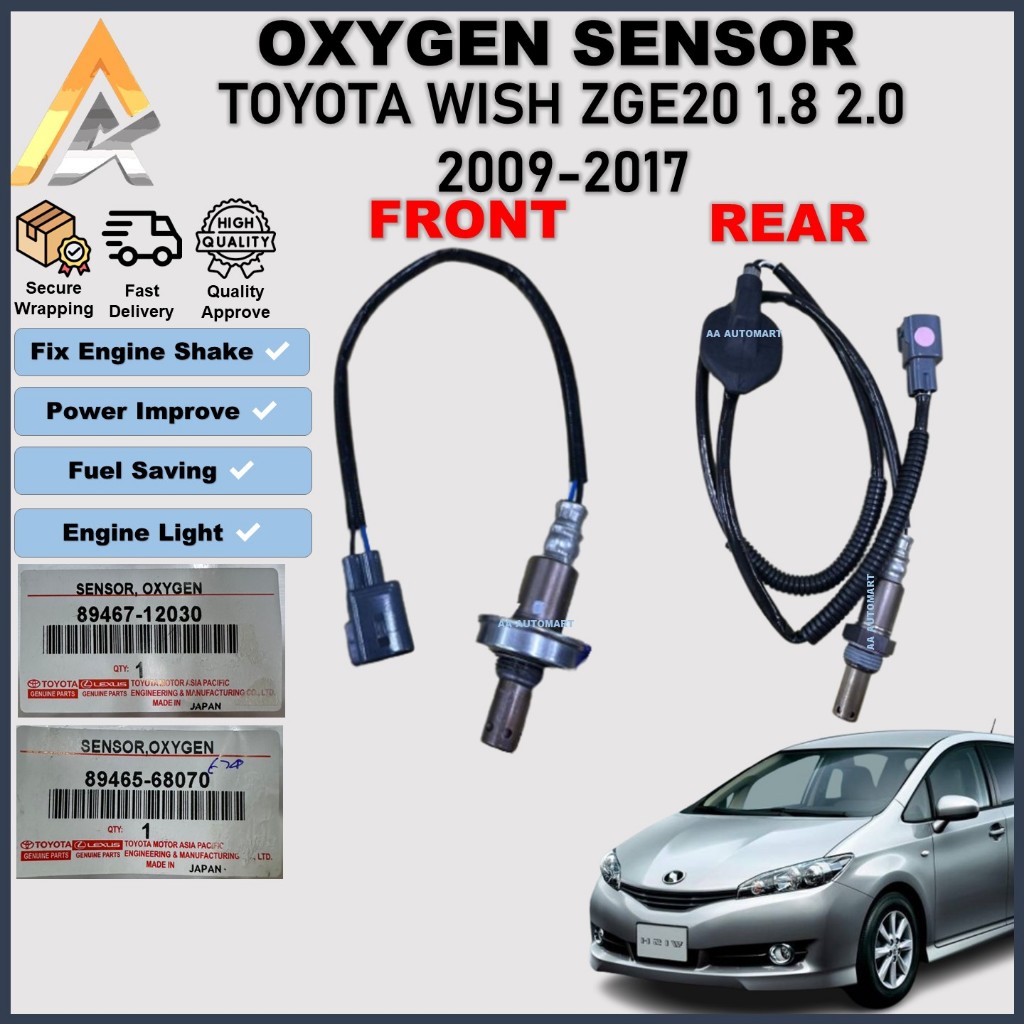 ORIGINAL TOYOTA WISH SEPET ZGE20 1.8 2.0CC 2009-2012 OXYGEN SENSOR AIR ...