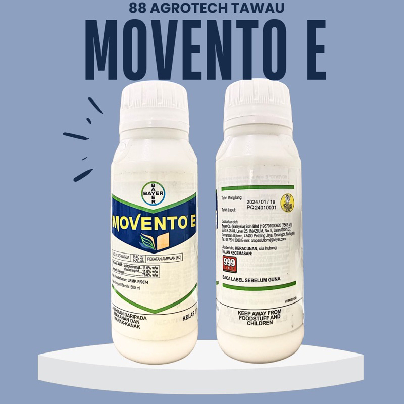 500ML Movento E Bayer Spirotetramat 11.0% Imidacloprid 11.0% Racun ...