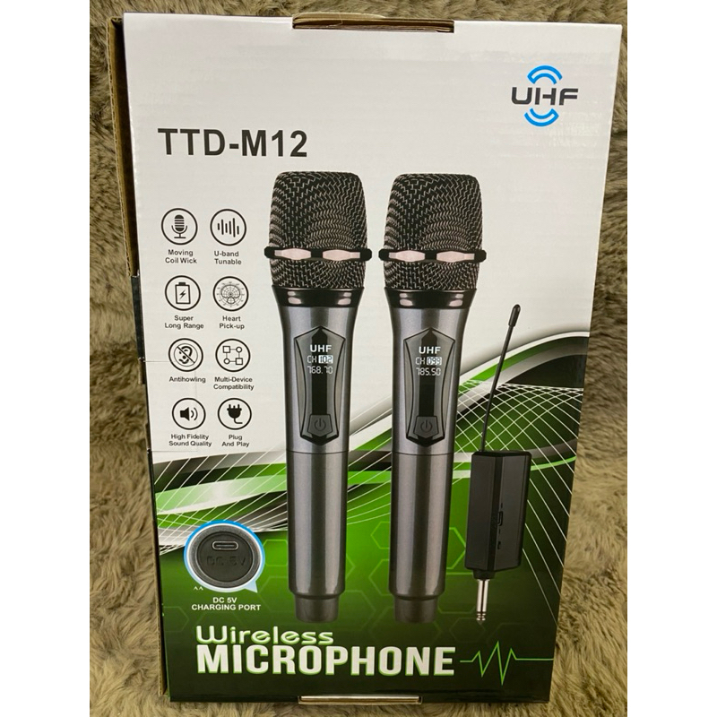 TTD-M12 Universal Wireless Microphone Rechargeable Battery Set for all ...