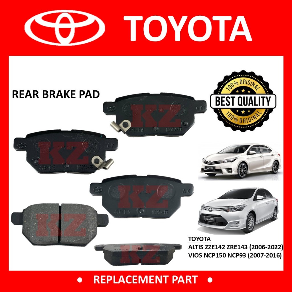 TOYOTA VIOS NCP150 NCP93 ALTIS ZZE142 ZRE143 YARIS NCP150 NSP151 REAR ...