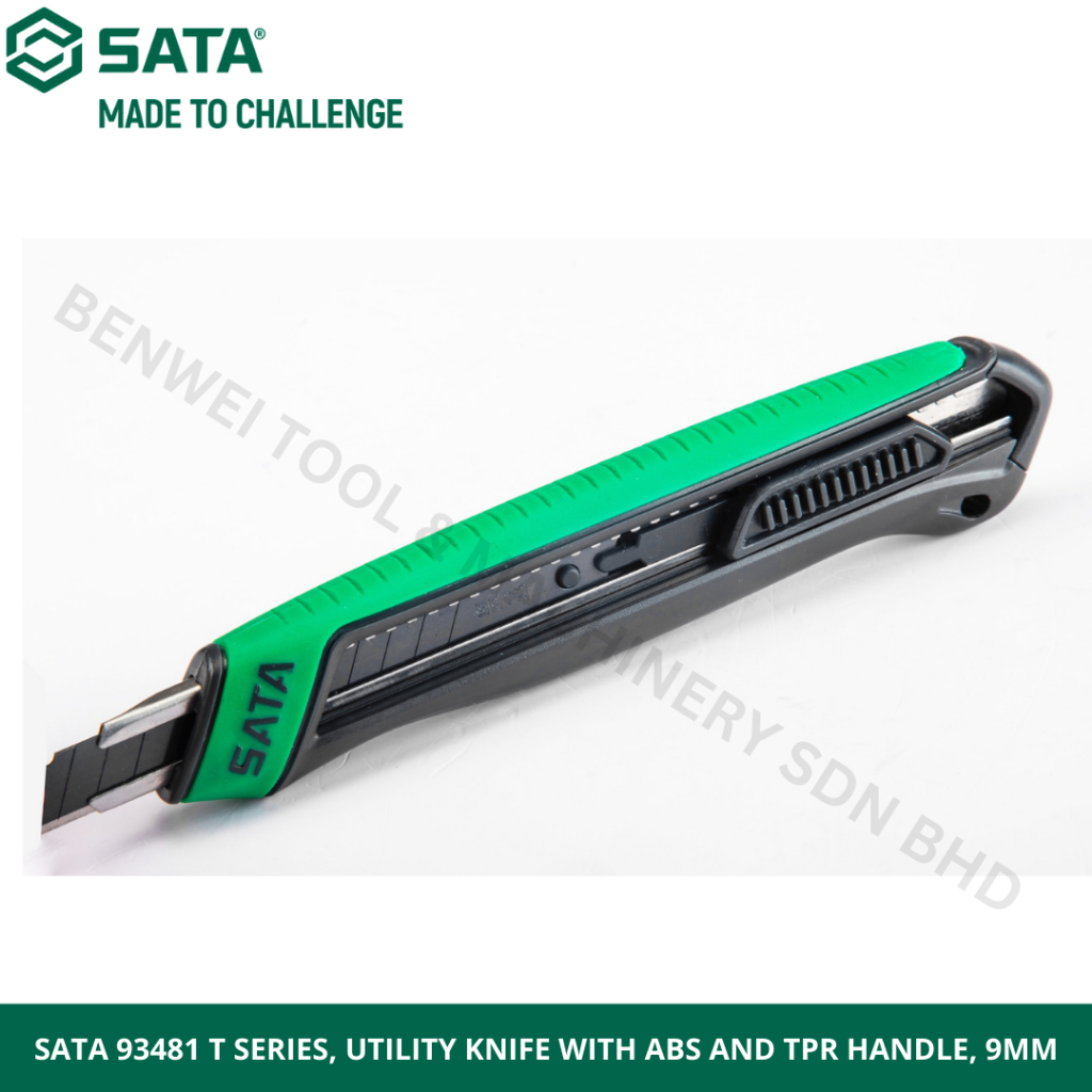 (ND) SATA 93481 T SERIES, UTILITY KNIFE WITH ABS AND TPR HANDLE, 9MM ...