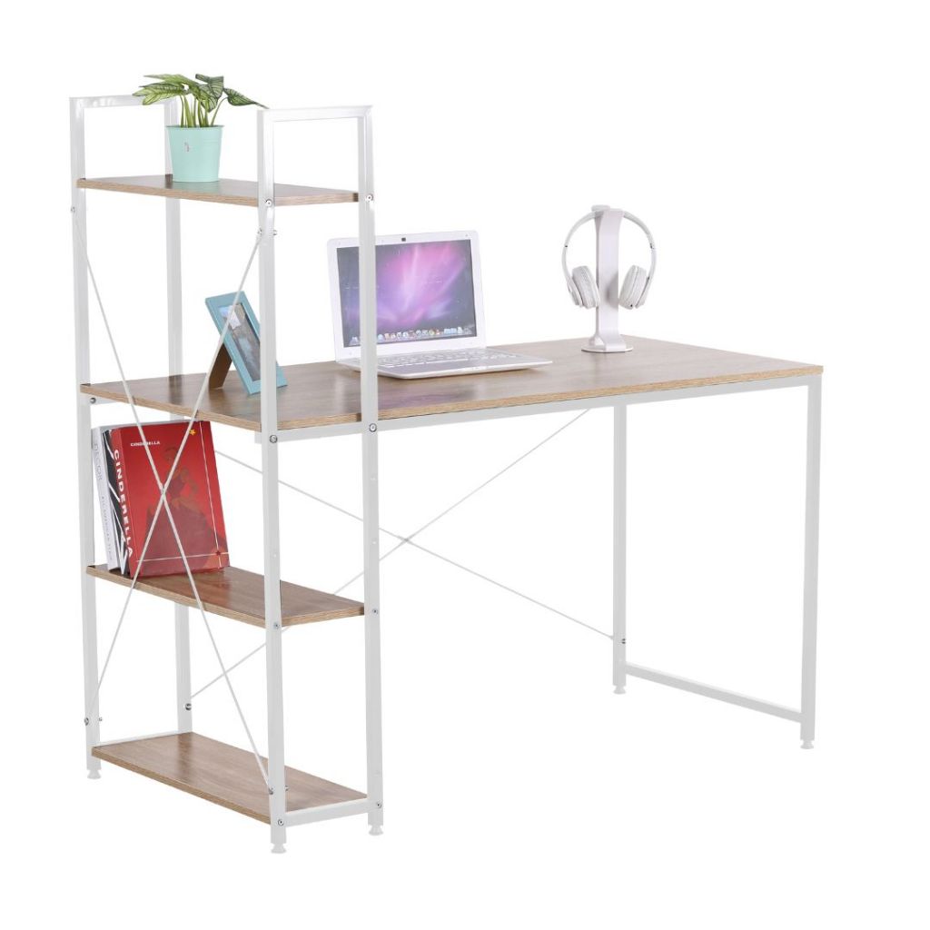 STUDY DESK W/BOOK SHELF LILY Furniture meja sekolah meja dan | Shopee ...