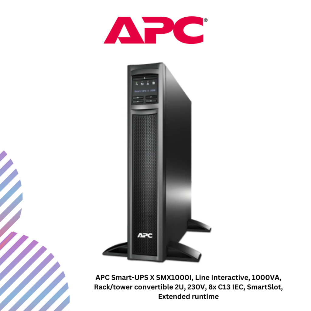 APC Smart-UPS X SMX1000I, Line Interactive, 1000VA, Rack/tower convertible 2U, 230V, 8x C13 IEC ...