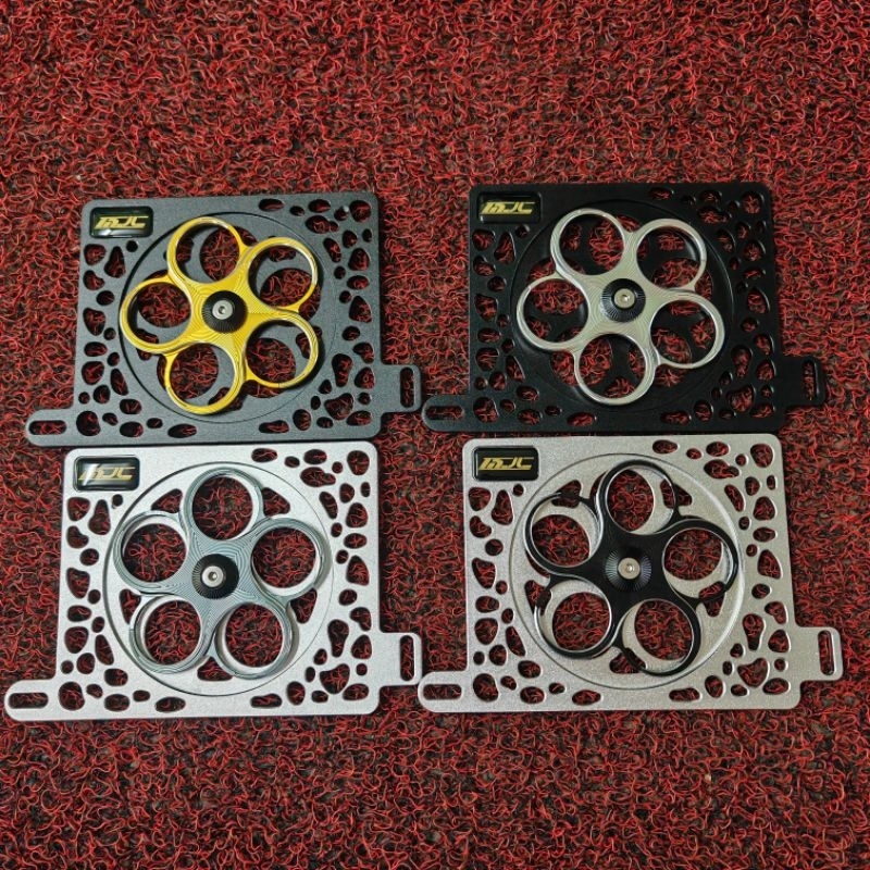 NVX V2 CNC RADIATOR COVER WITH SPINNER 5mm THICK / RADIATOR KIPAS ...