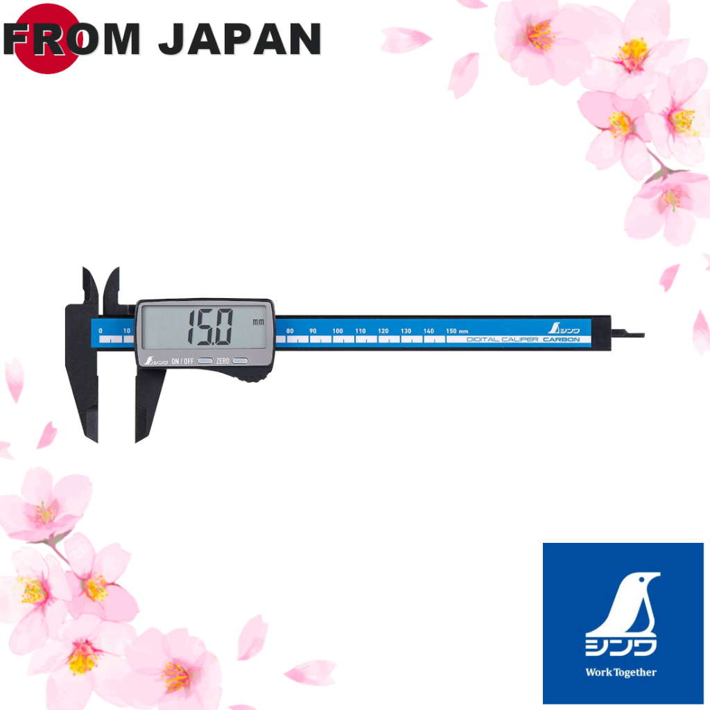 Shinwa Sokutei Digital Caliper Carbon Fiber Upper Case 150mm 19990 ...