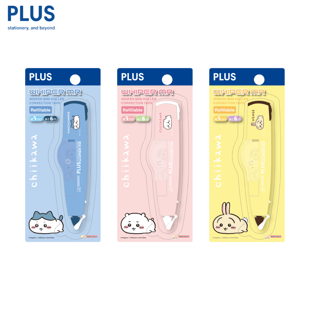 【PLUS】Whiper MR Correction Tape Chiikawa Series [5mm x 6m] Free 1 ...