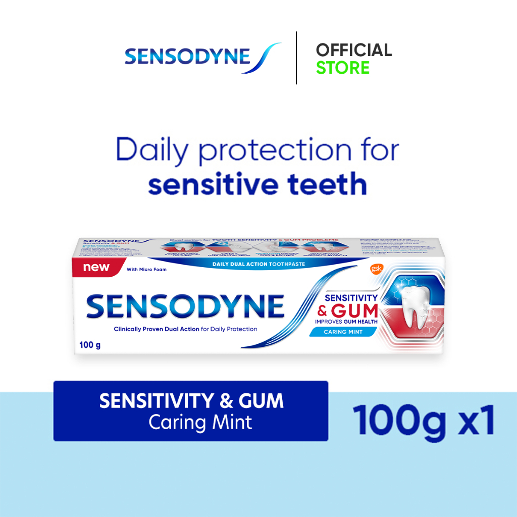 Sensodyne Sensitivity & Gum Sensitivity Relief Whitening, Extra Fresh & Caring Mint Toothpaste ...