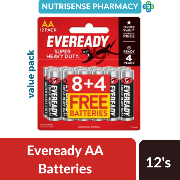 EVEREADY SUPER HEAVY DUTY AA 12'S | Shopee Malaysia