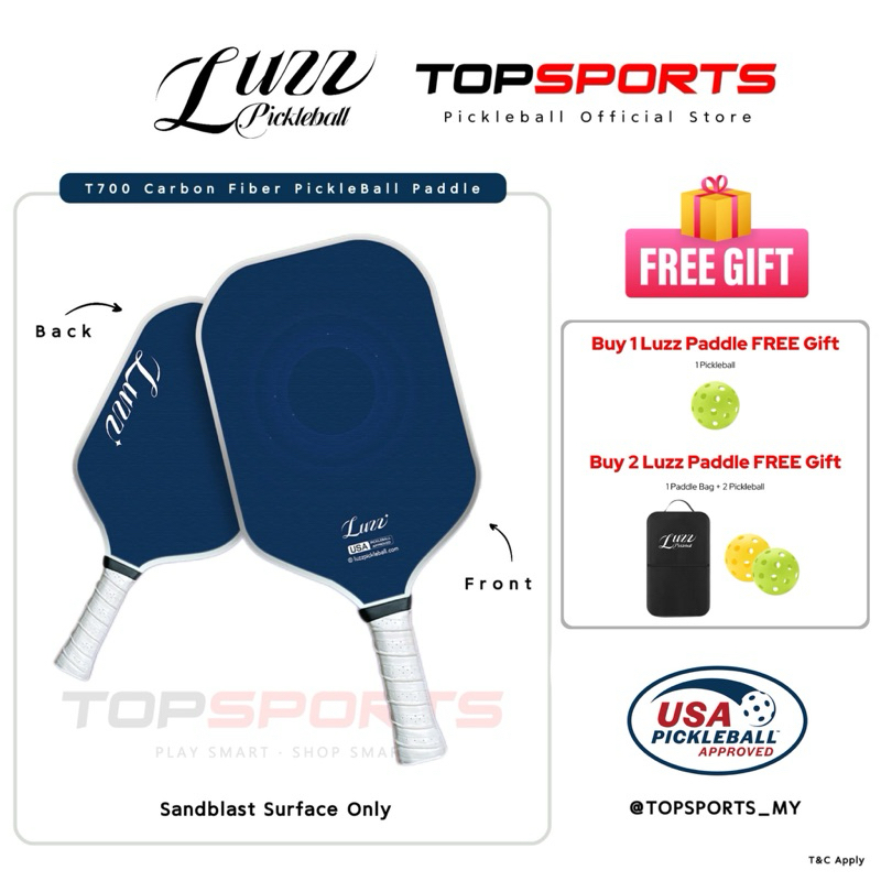 Luzz Pickleball TARGET Original Paddle (16mm) T700 Carbon Fiber ...