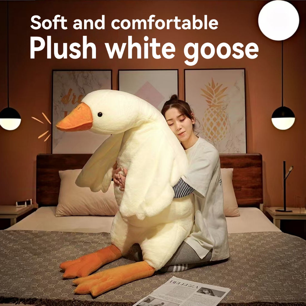 Big white duck goose plushie funny soft toy goose plush toys doll ...