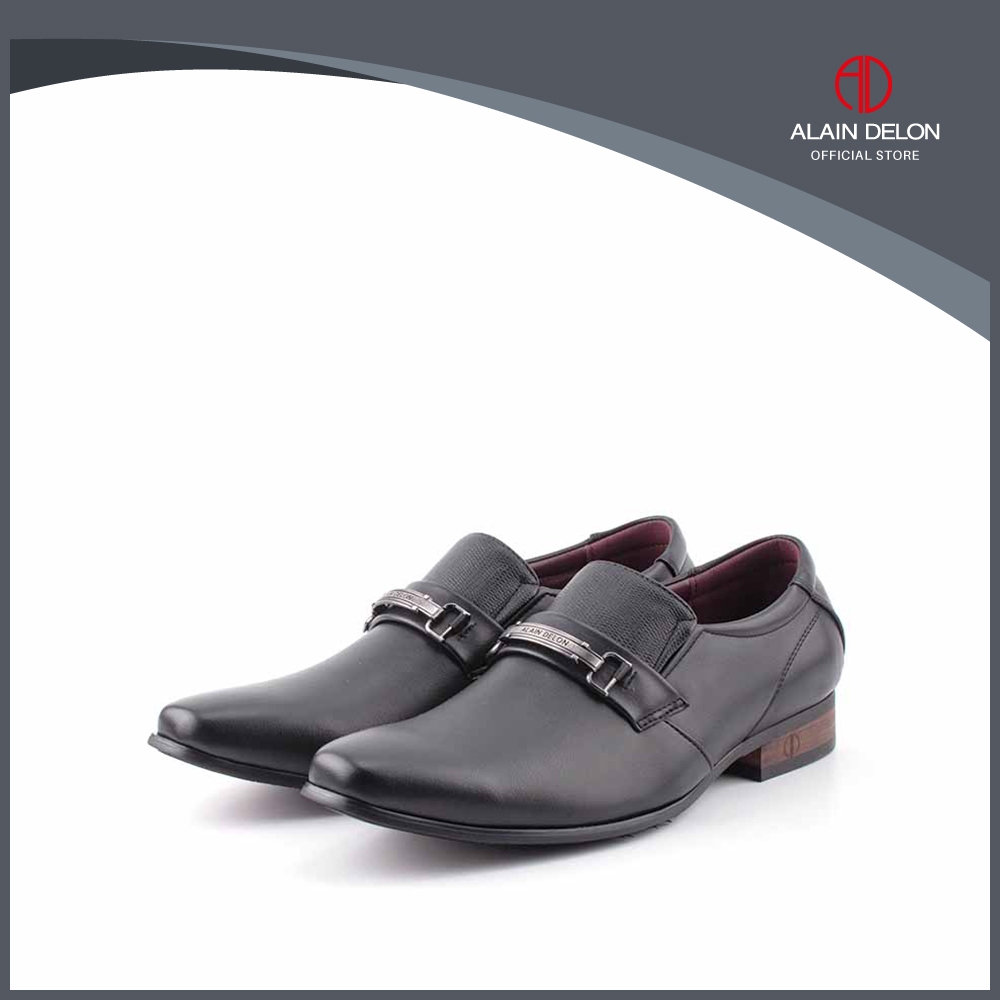 ALAIN DELON Men's PU Leather Business Shoes - Black 202412-NI1-1PW ...