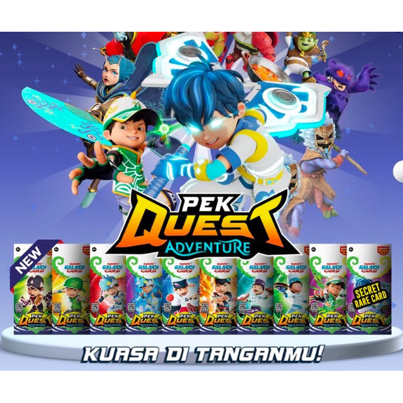 PEK QUEST ADVENTURE BOBOIBOY BELIUNG CYCLONE FURY MONSTA GALAXY CARD ...