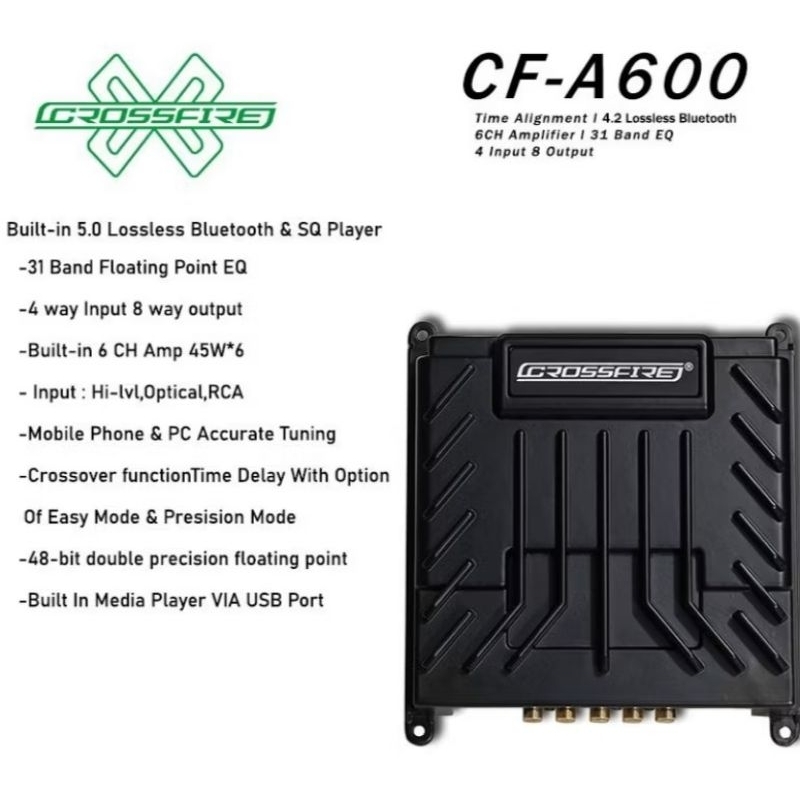 CROSSFIRE CF-A600 DIGITAL SOUND PROCESSOR DSP 31 BAND EQ WITH BUILT-IN 6 CH AMPLIFIER | Shopee ...