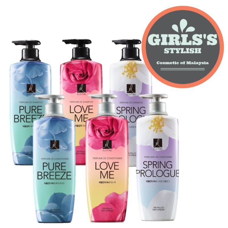 Elastine Shampoo Pure Breeze / Love Me / Spring Prolugue Shampoo Conditioner (1set) | Shopee ...