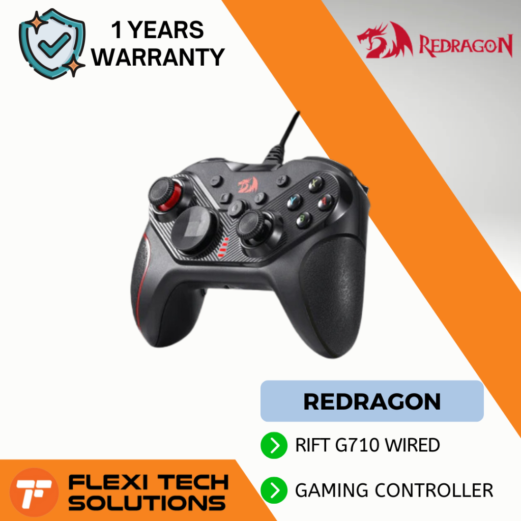 Flexi Tech Redragon G710 RIFT Wired PC Gaming Controller | Shopee Malaysia