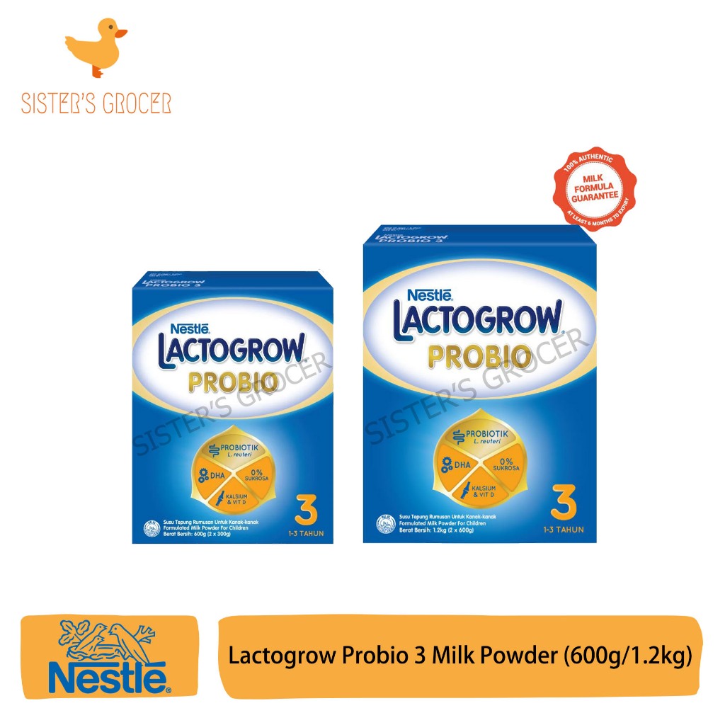 Nestle Lactogrow Probio Step 3 / Step 4 Milk Powder 600g/1.2kg （NEW ...