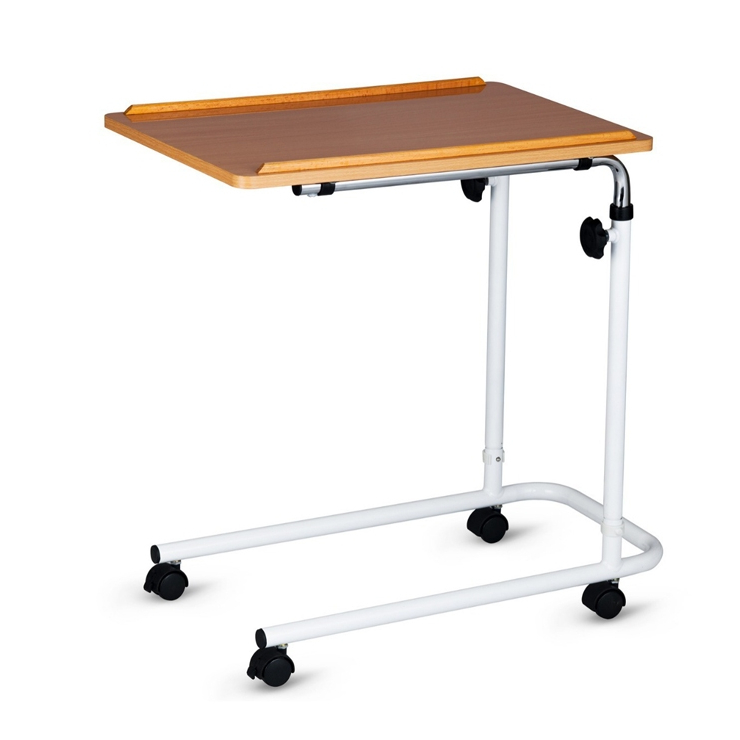 Overbed Table with Wheels, Bedside Table Overbed Rolling Table ...