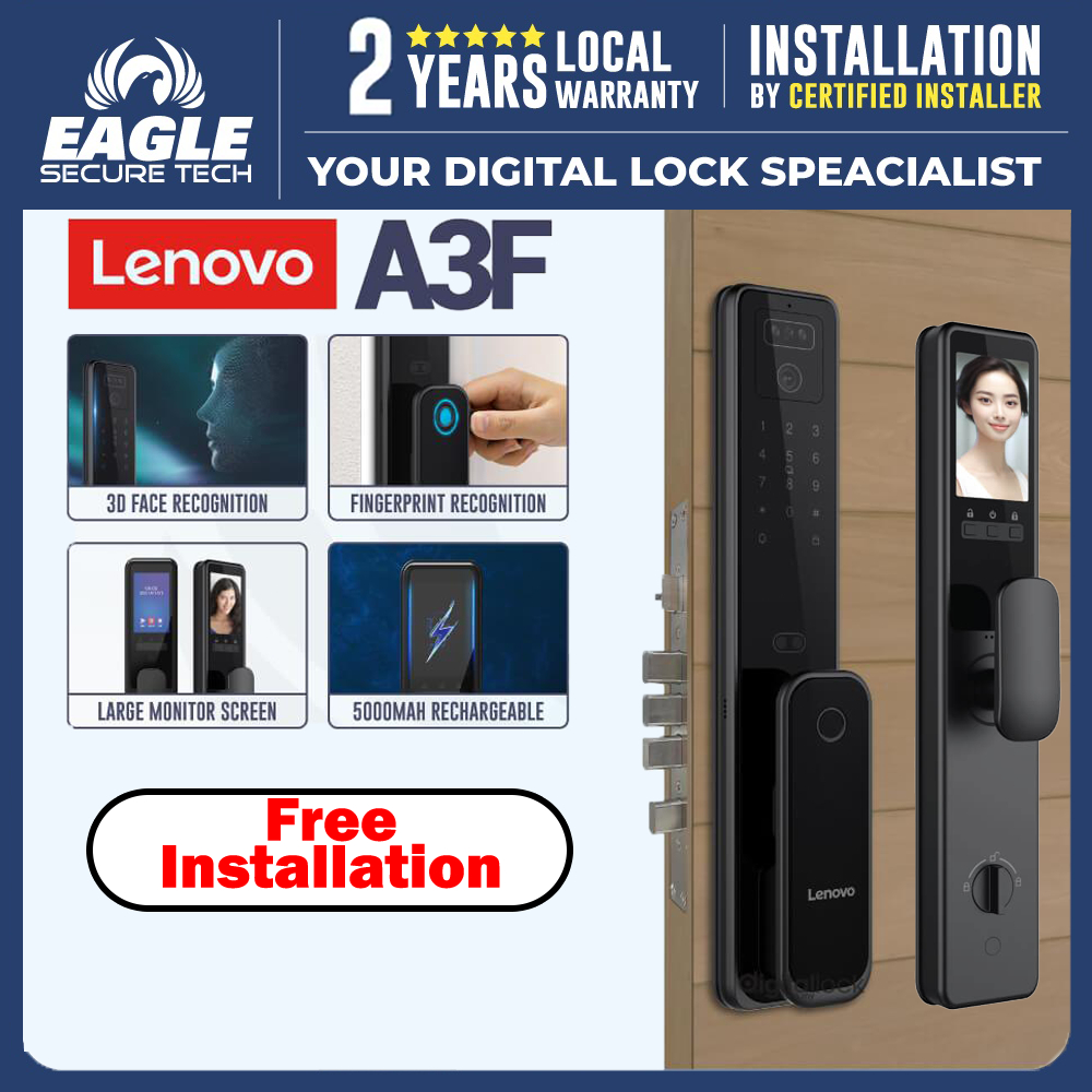 LENOVO Smart Lock A3F | Smart Door Lock Digital Fingerprint Lock with ...
