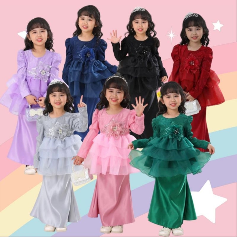 Baju Raya Hauna Budak Perempuan Baju Kurung Peplum Moden Baju Raya ...