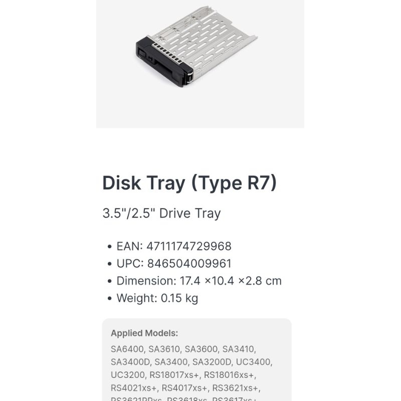 Synology original disk tray | Shopee Malaysia