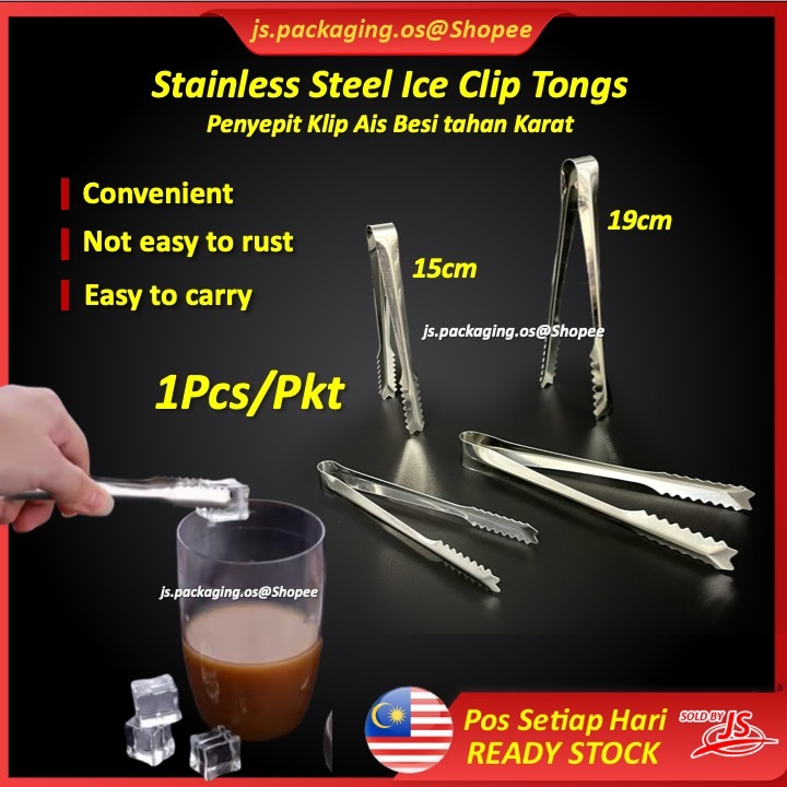 Stainless Steel Tongs Barbecue Clip Bread Food Ice Clamp Bar Kitchen ...