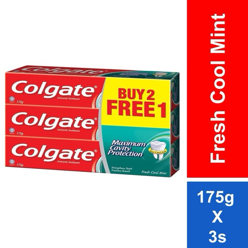 Colgate Maximum Cavity Protection Toothpaste Fresh Cool Mint 175g x 3s ...